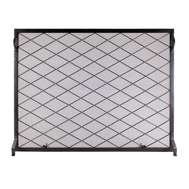 Ebern Designs Allantra Single Panel Iron Fireplace Screen & Reviews | Wayfair